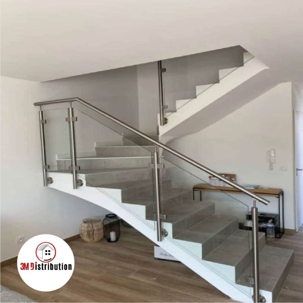 Mètre linéaire rampe-inox-motif DHKS - 3M Distribution